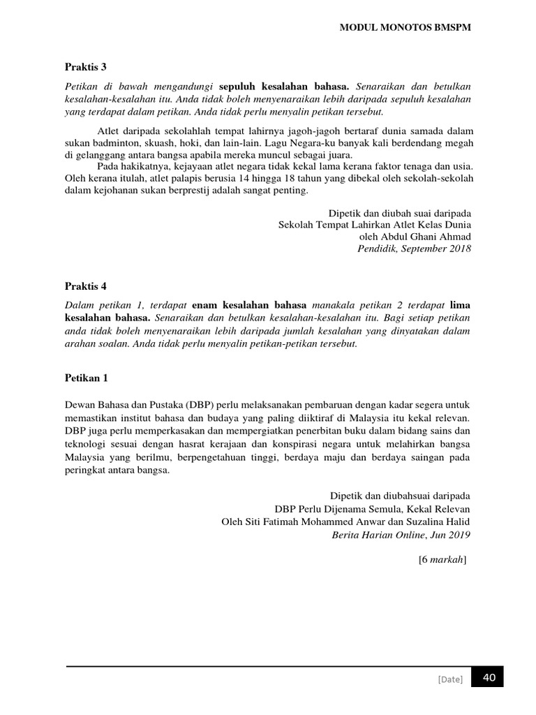 Soalan Penyuntingan F4 | PDF