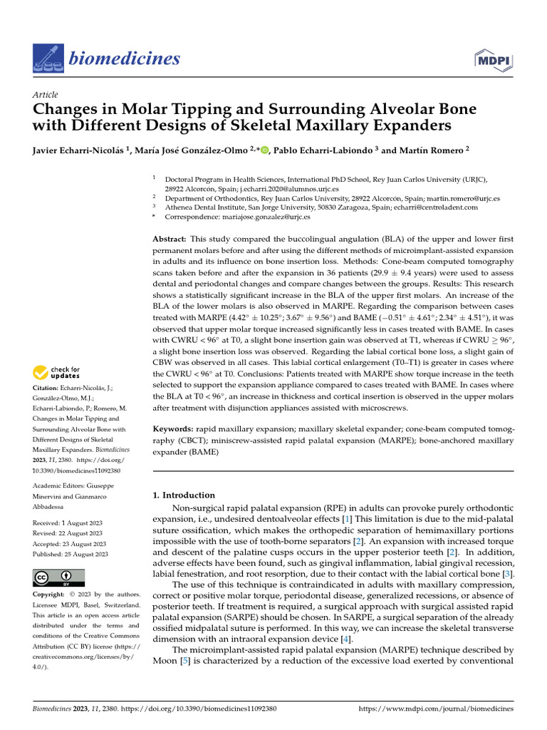 11 - Changes in Molar Tipping and Surrounding Alveolar Bone With ...