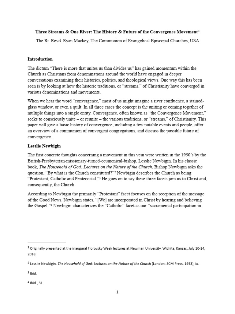 Three Streams and One River The History | PDF | Christian Church ...