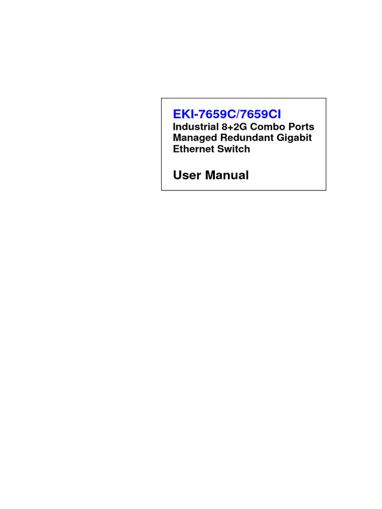 EKI-7659C 7659CI Manual | PDF | Ip Address | Network Switch