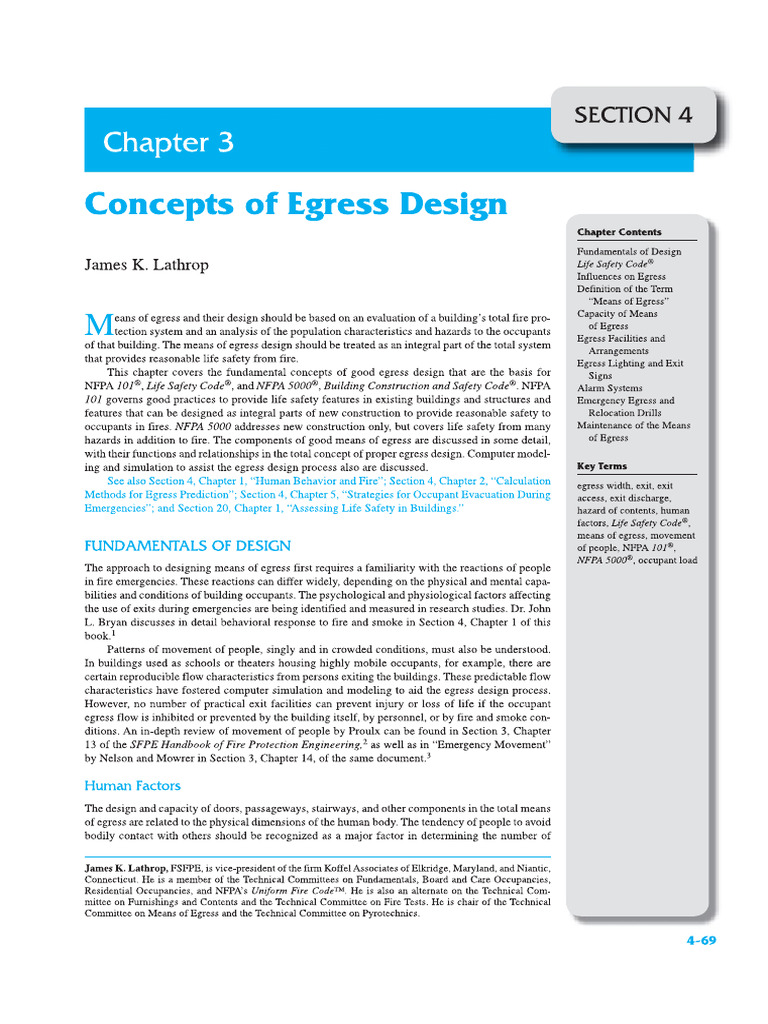 NFPA - Concepts of Egress Design | PDF