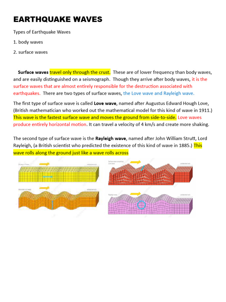 EARTHQUAKE WAVES - Part2 | PDF | Science & Mathematics