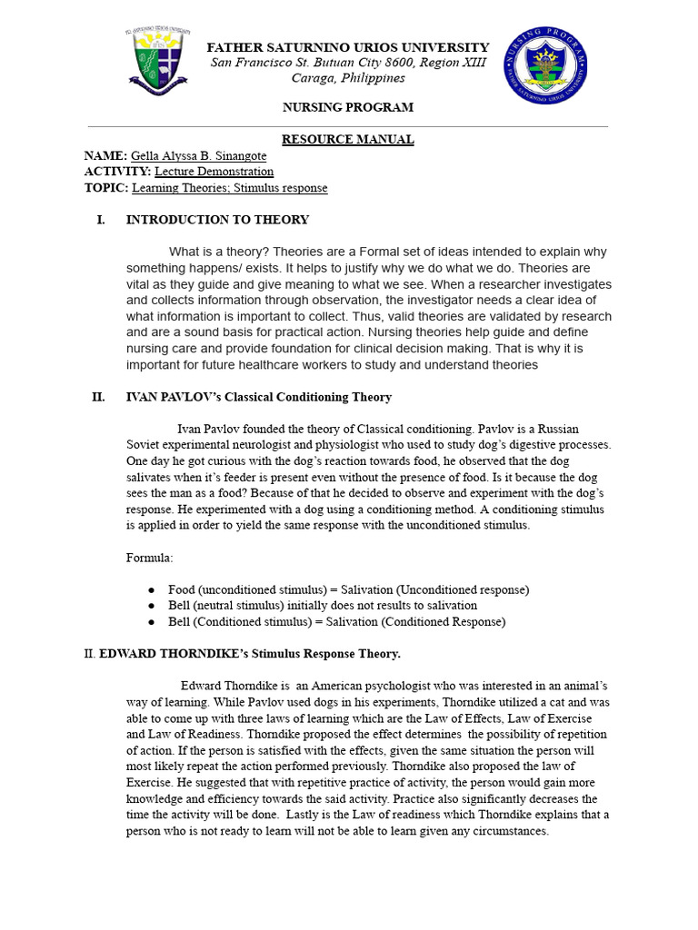 Resource Manual | PDF | Classical Conditioning | Reinforcement
