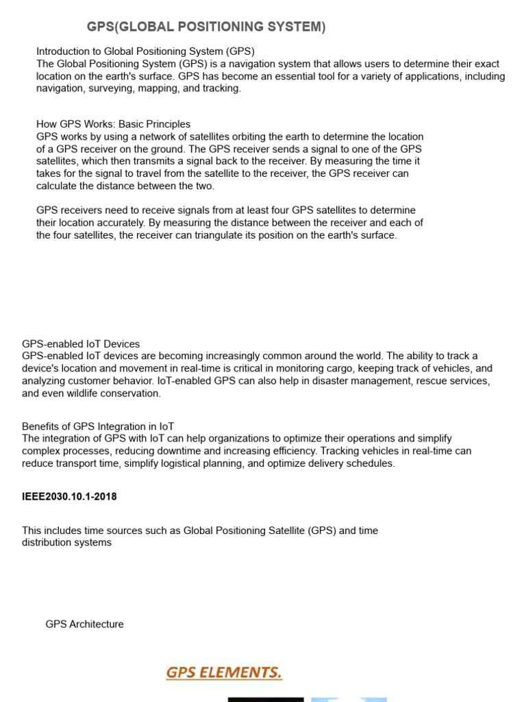 GPS Architecture | PDF | Global Positioning System | Internet Of Things