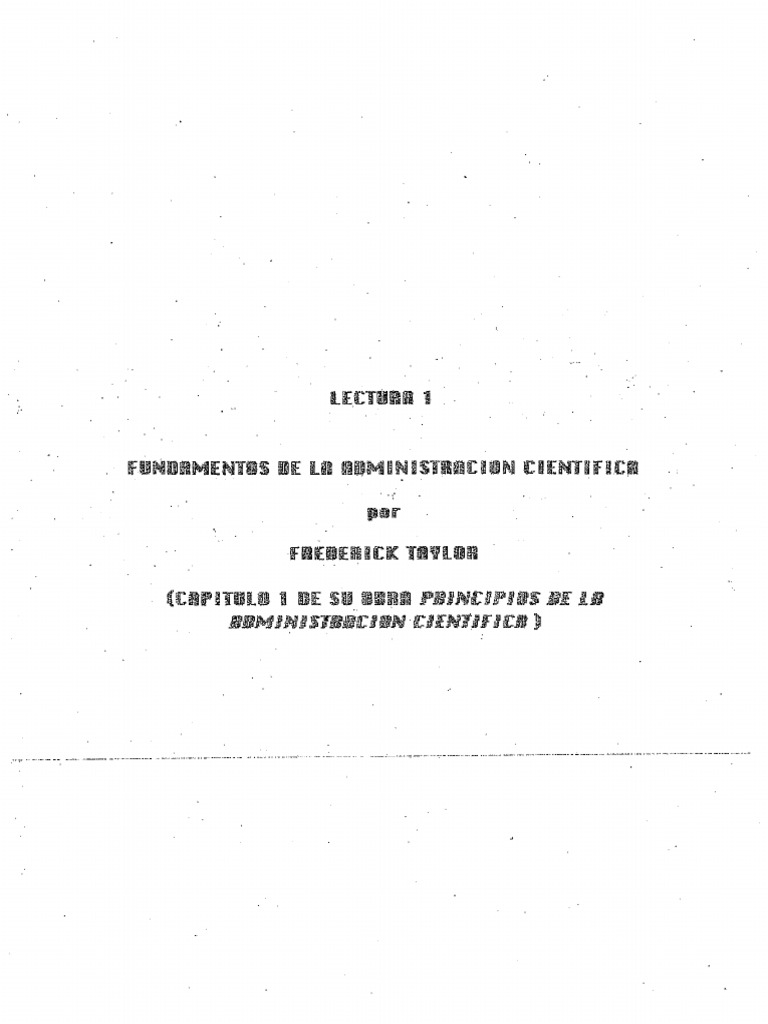 Fundamentos Frederick Taylor 7-60 | PDF