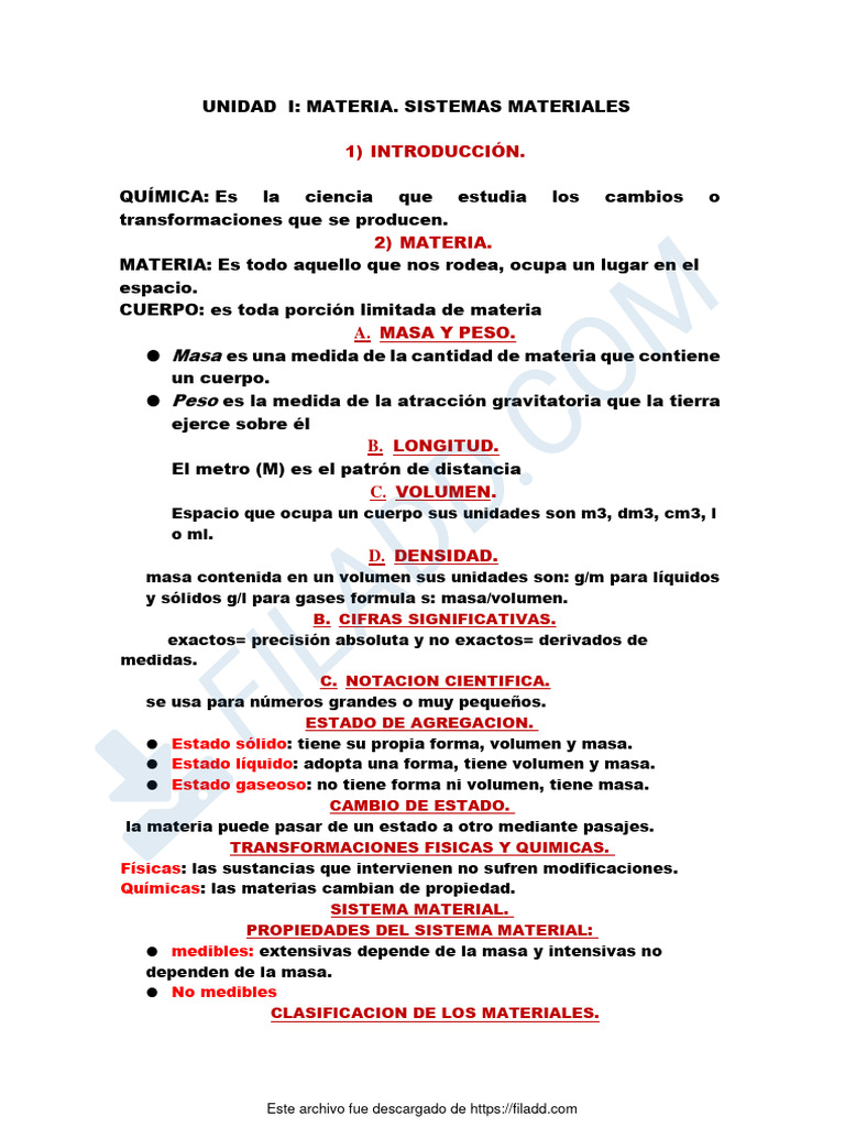 resumen quimica | PDF | Mole (Unidad) | Mezcla