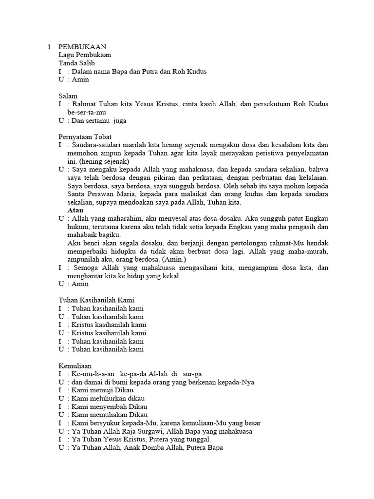 Tata Perayaan Misa | PDF | Agama & Spiritualitas