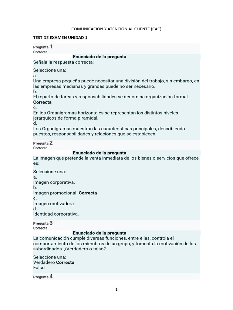 Cac - Test de Examen | PDF