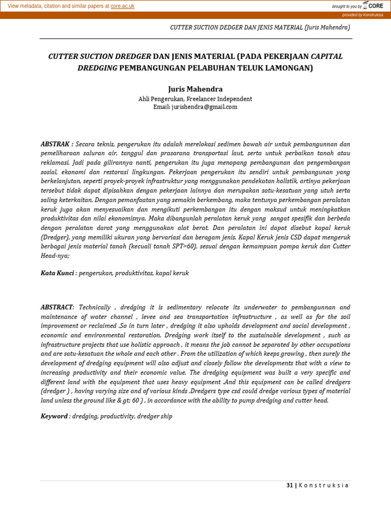 Teknik Pengerukan CSD | PDF