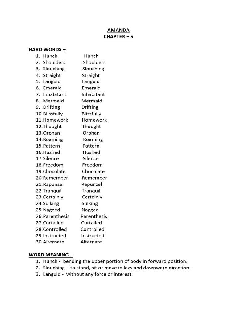 Amanda & Animals Class 10 | PDF | Virtue | Contentment