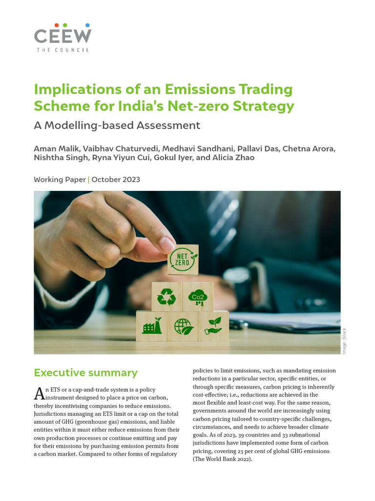 Implications of Carbon Credit Trading Scheme in Indias Net Zero ... Implications of Carbon Credit Trading Scheme in Indias Net Zero ...
