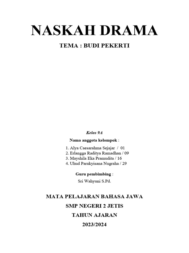 Naskah Drama | PDF