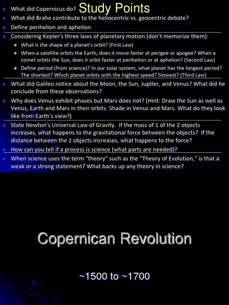 STS - Copernicus Revolution | PDF | Heliocentrism | Orbit