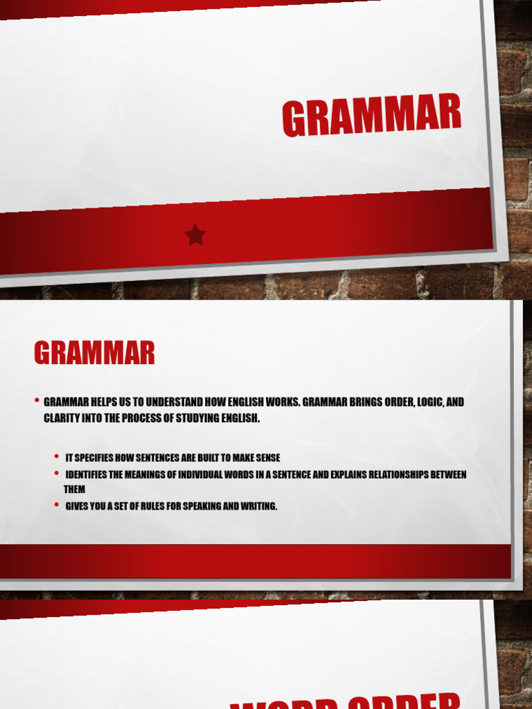 GrammarSentence Structure Position of Adverb SVA Tenses Modal Verb ...