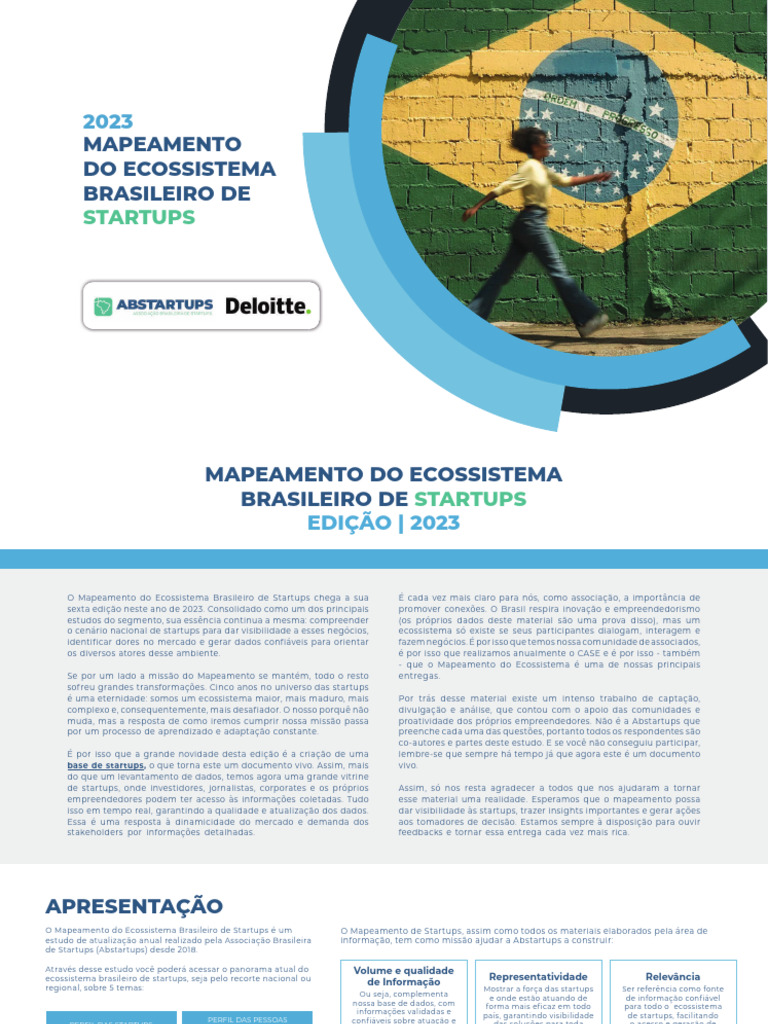 Mapeamento de Ecosssistema de Startups 2023 | PDF | Empresa Startup | Microempresas e Empreendedores