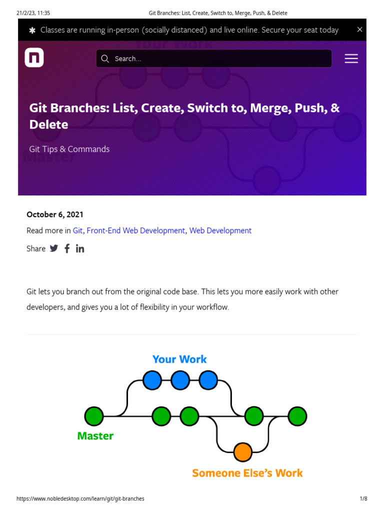 Git Branching: Commands & Workflow Guide | PDF | Systems Engineering ...