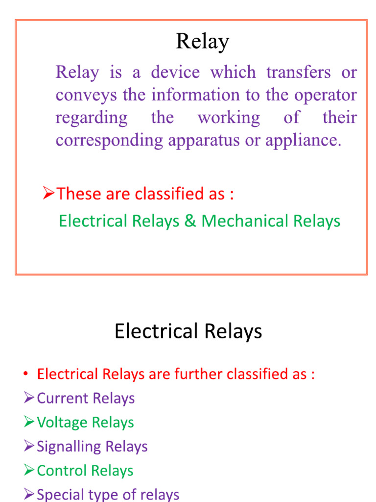 Relays | PDF