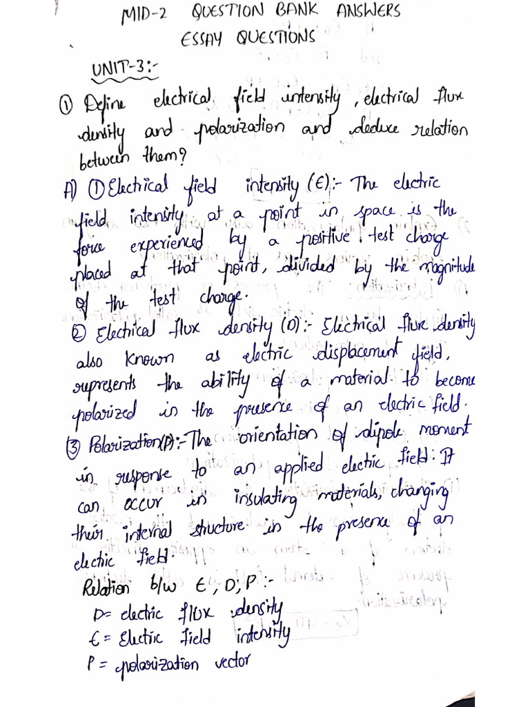 UNIT-3 Physics Question Bank Answers | PDF