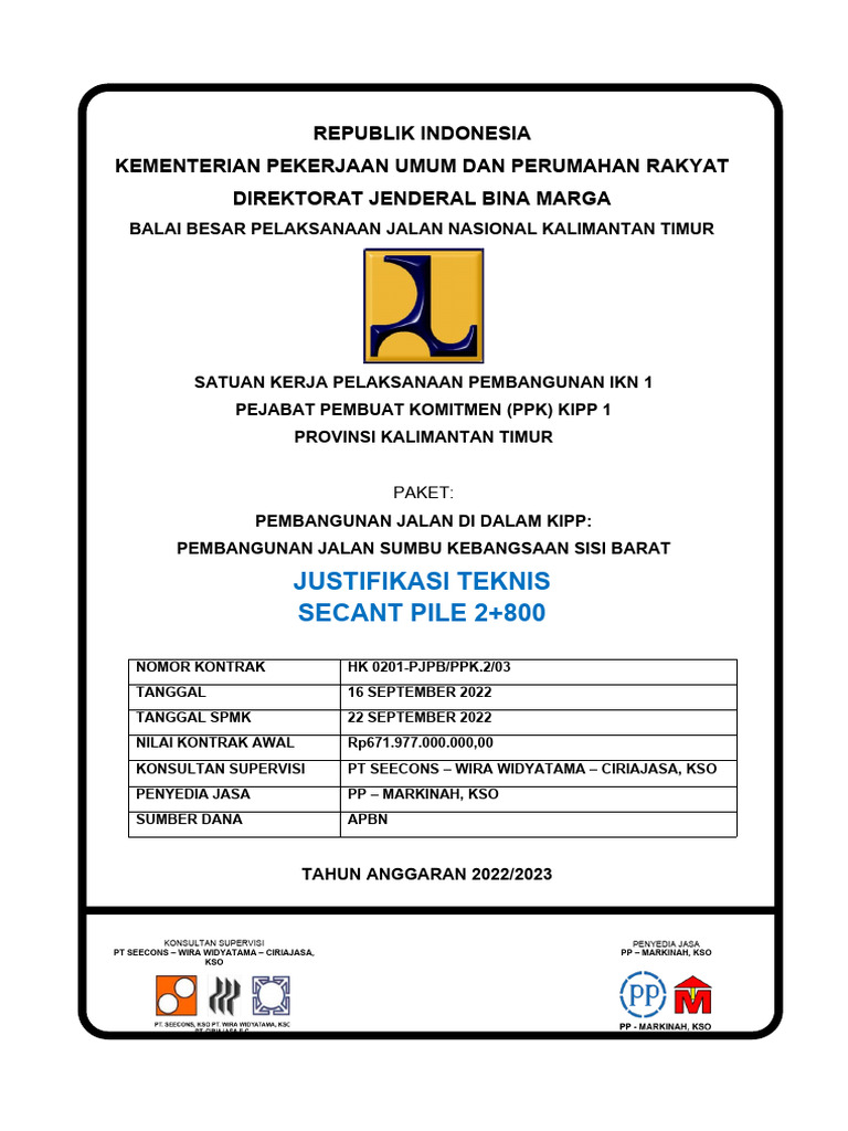 Justek Secant Pile 2800 | PDF