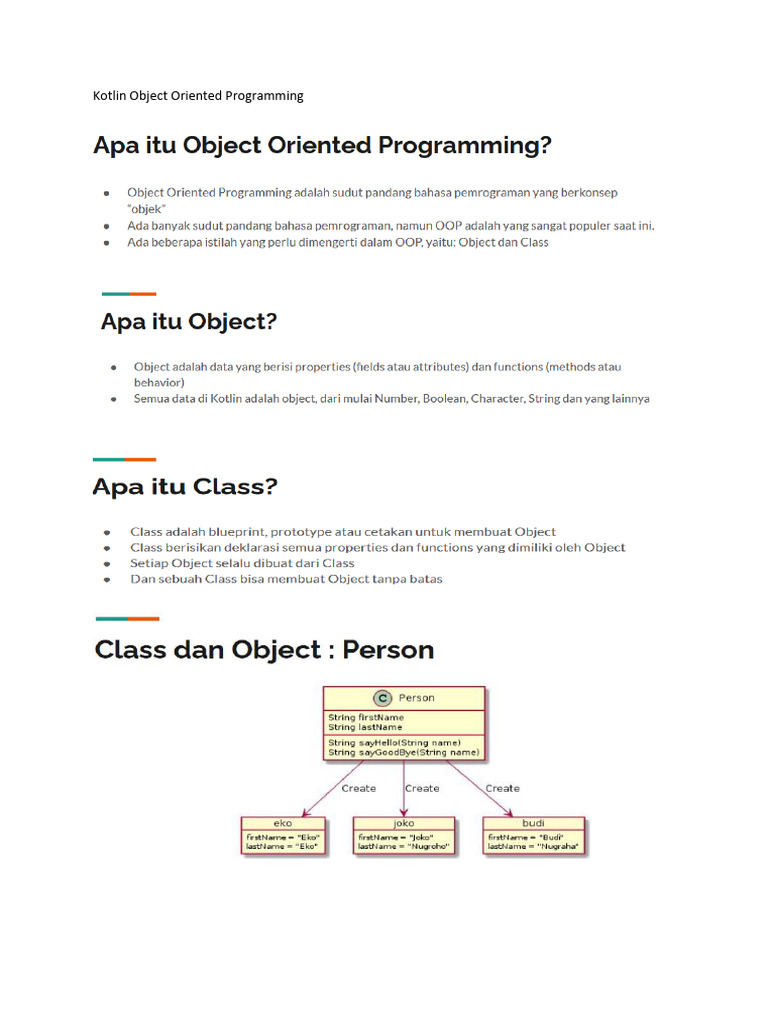 Kotlin Object Oriented Programming 1 | PDF