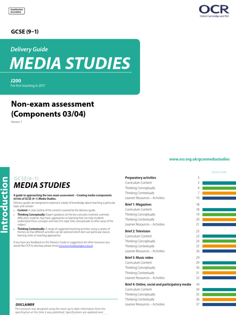 Non Exam Assessment | PDF | Learning | Mass Media