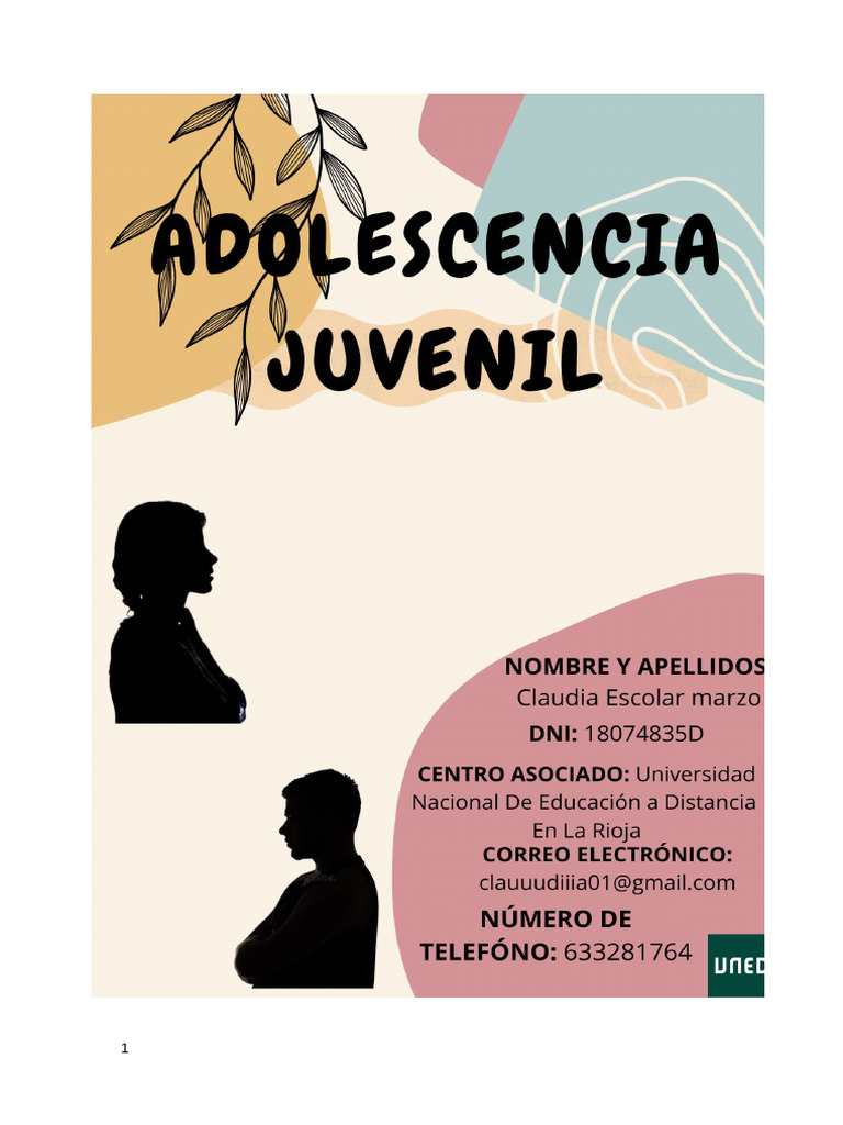 Adolescencia Juvenil. Pec Psicología | PDF | Adolescencia | Autoestima