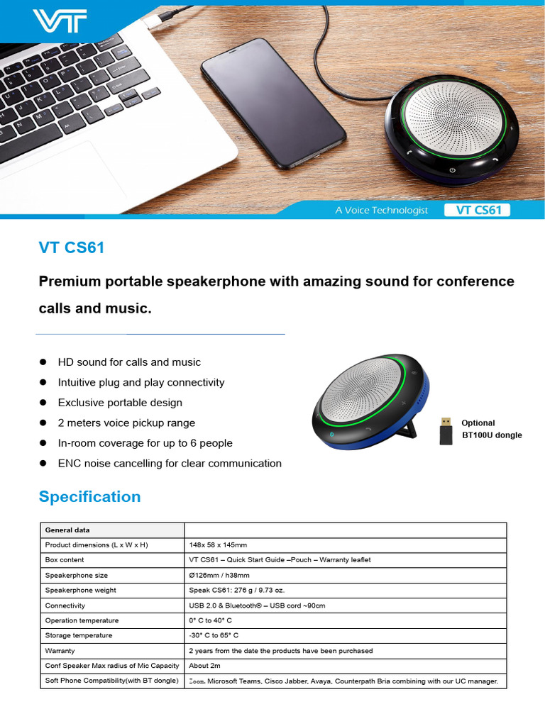 VT CS61 Datasheet | PDF