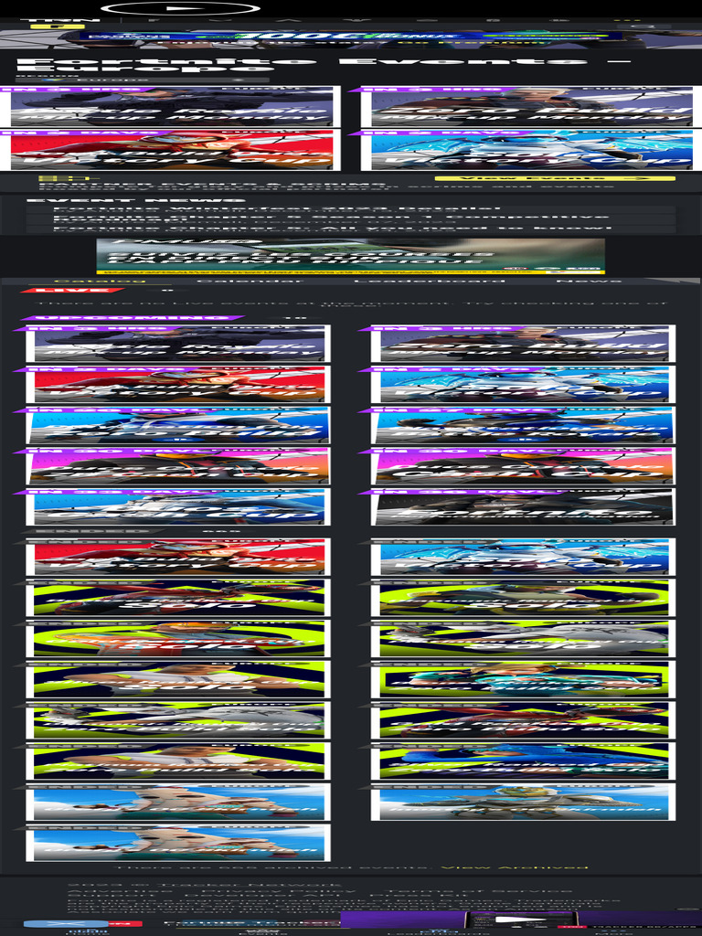 Fortnite Events - Europe - Competitive Tournaments - Fortnite Tracker | PDF