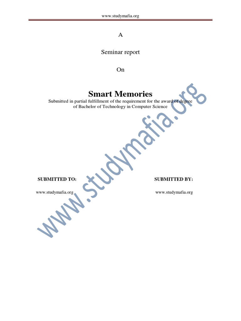 CSE Smart Memories Report | PDF | Cpu Cache | Parallel Computing CSE Smart Memories Report | PDF | Cpu Cache | Parallel Computing