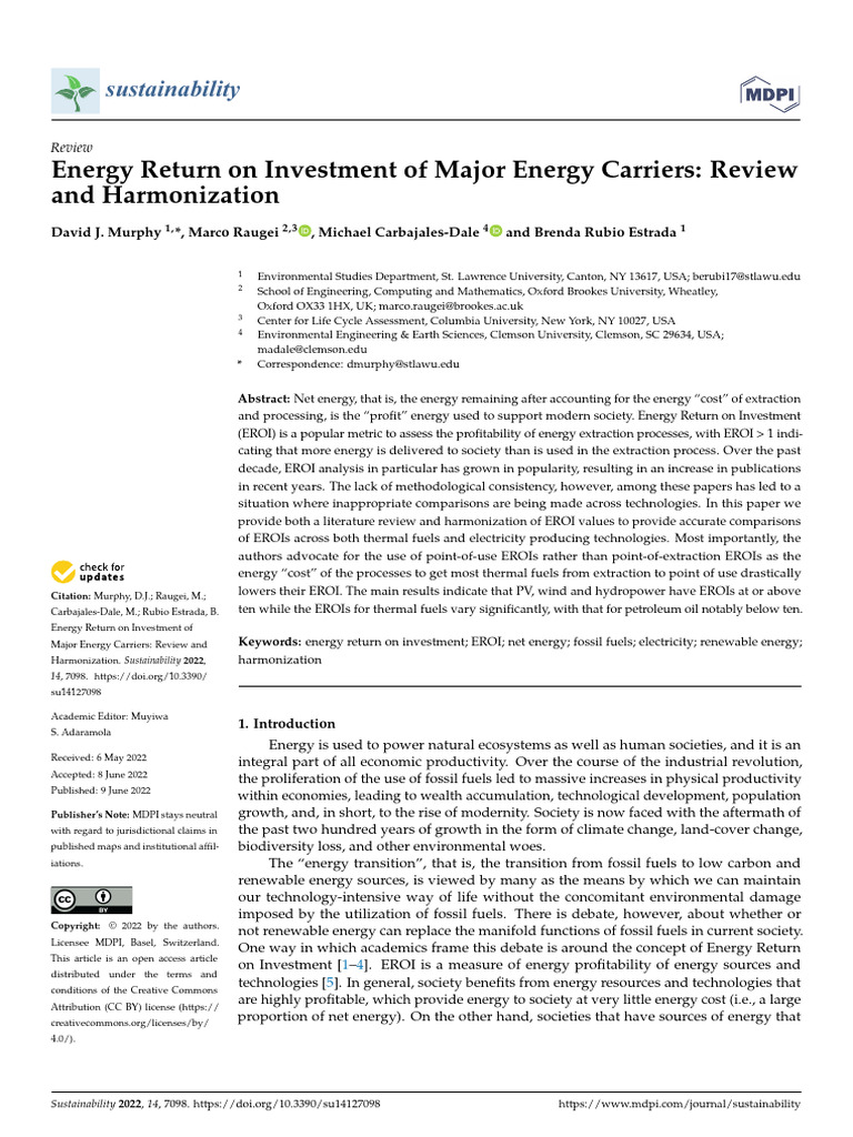 Energy Murphy | PDF | Biofuel | Photovoltaics
