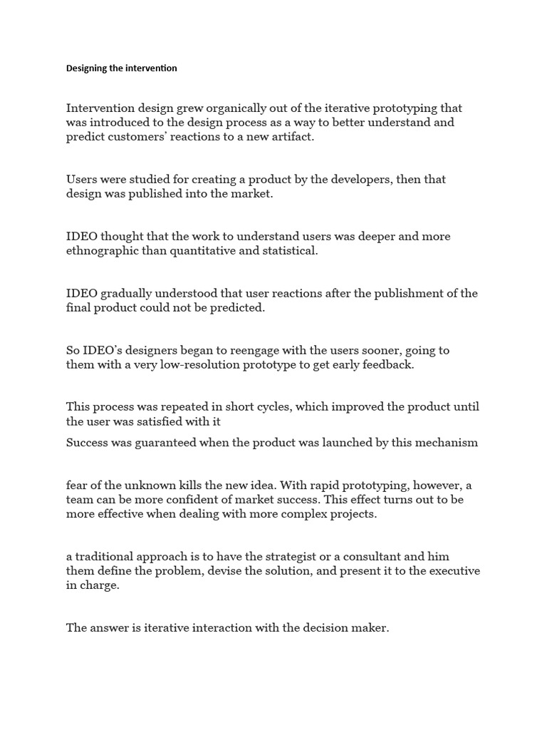 Designing The Intervention | PDF | Banks | Financial Analyst