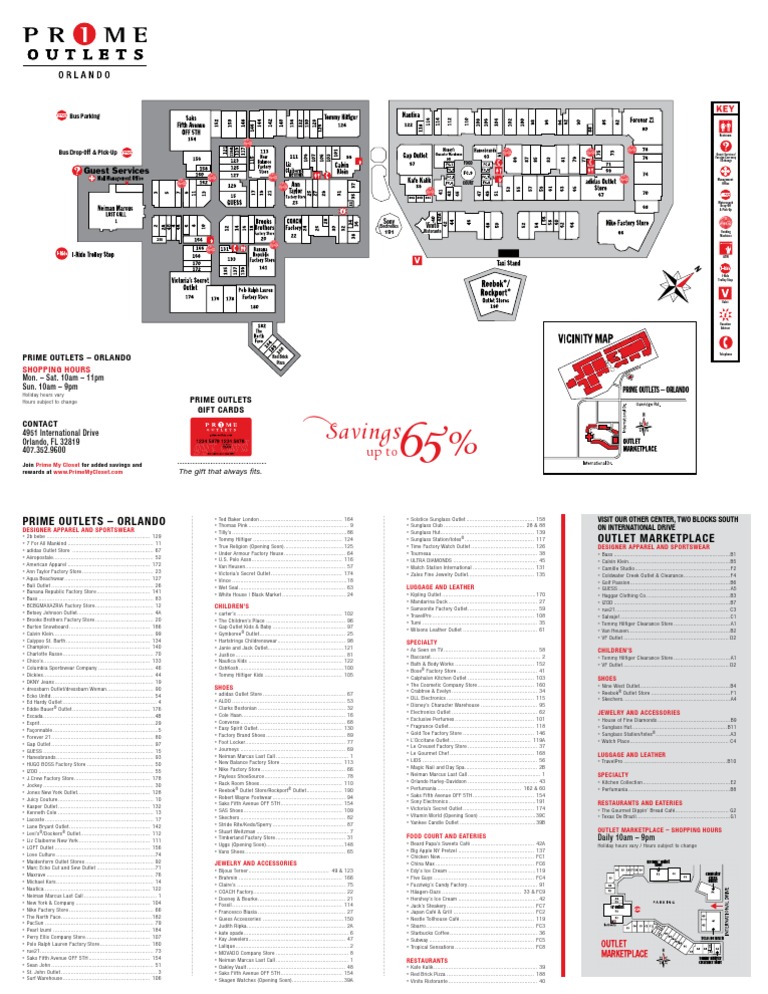 Orlando Prime Outlet | PDF | Brand | Clothing Industry