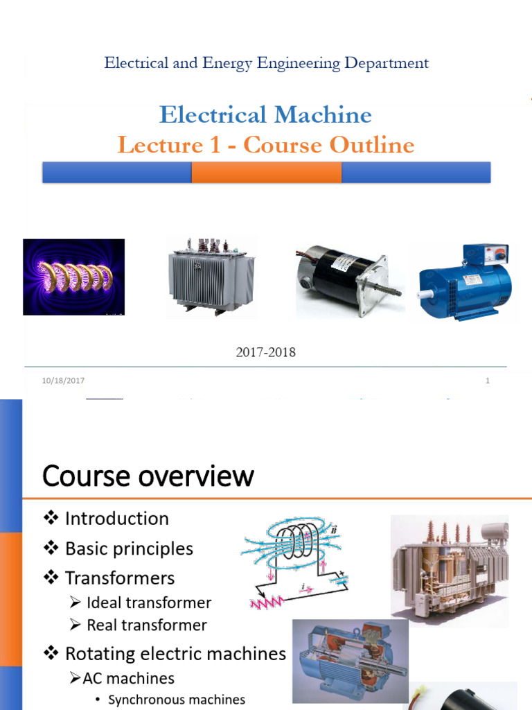 L1 CourseOutline | PDF | Transformer | Electric Motor