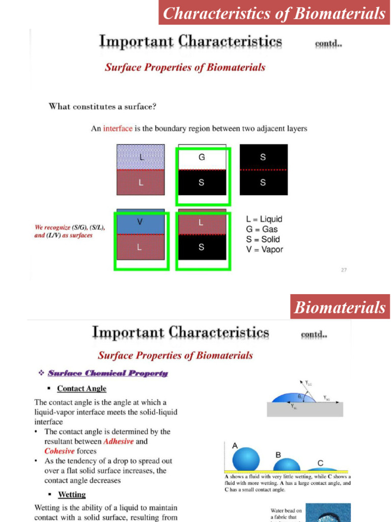 Lecture 3 Charecteristics of Biomaterials | PDF | Biomaterial | Chemistry