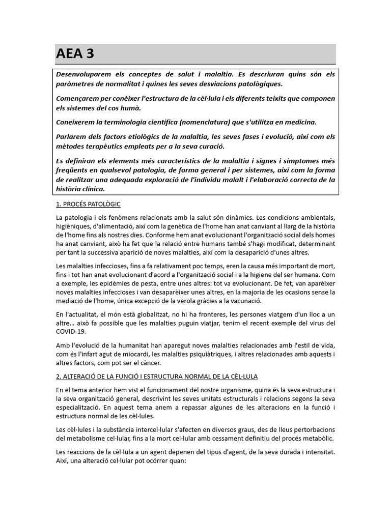 Procés Patològic | PDF