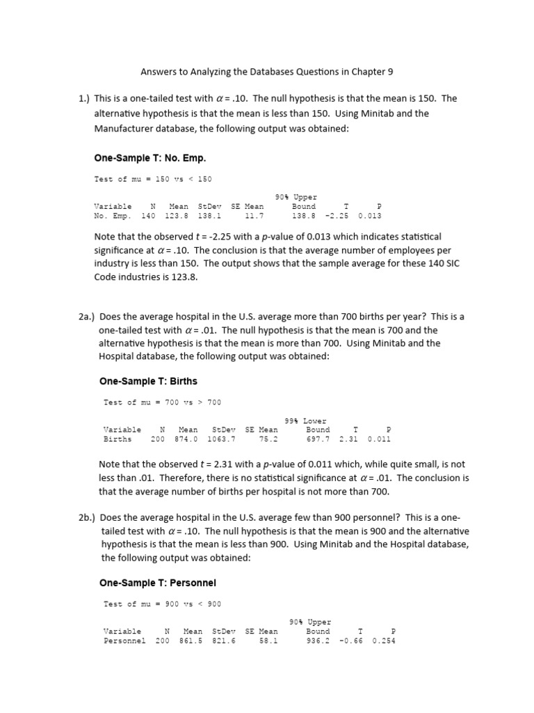CH 09 | Download Free PDF | P Value | Statistical Significance