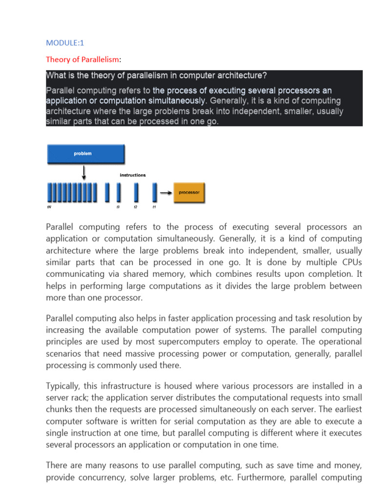 Aca Notes | PDF | Parallel Computing | Central Processing Unit