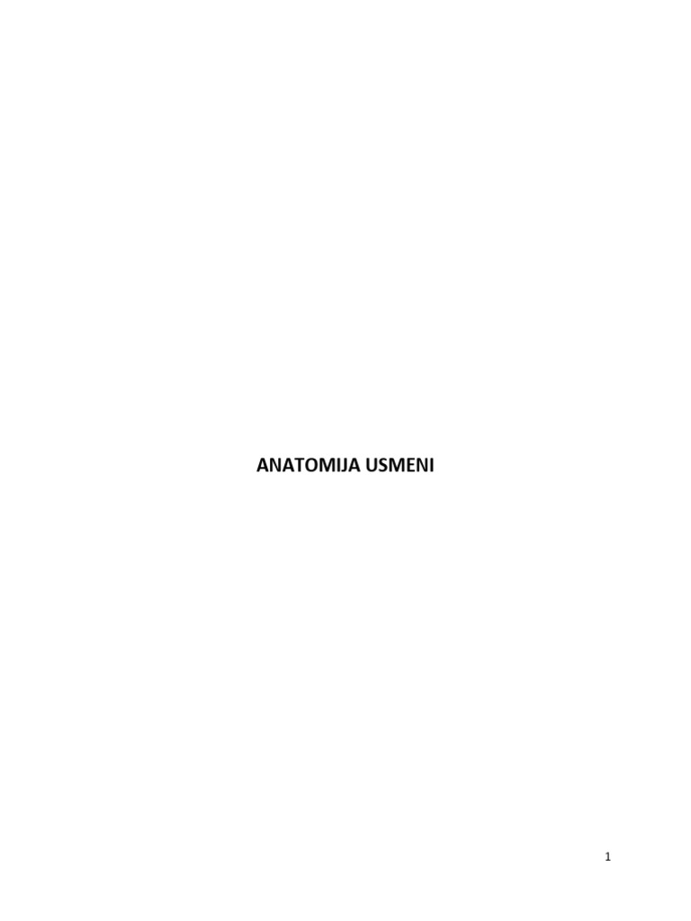 Anatomija Usmeni | PDF