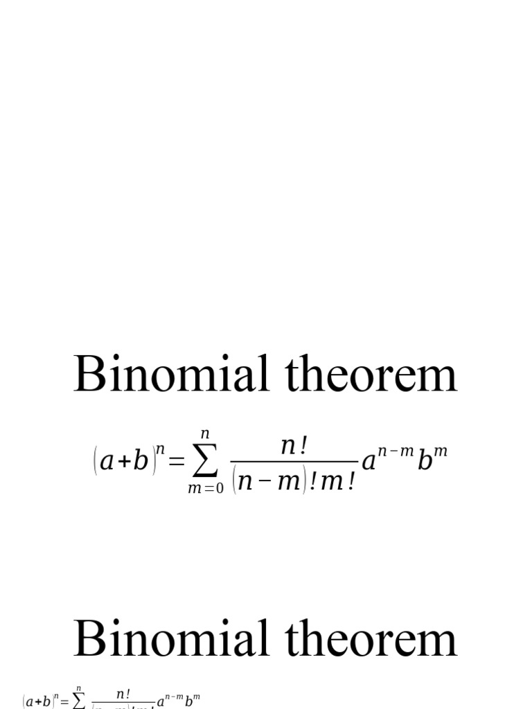 Bionomial | Download Free PDF | Theorem | Mathematical Proof