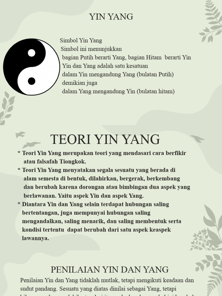 Konsep Yin Yang | PDF