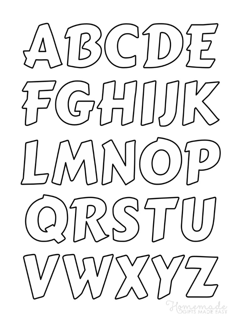 Bubble Letters Marker Uppercase Alphabet Small | PDF