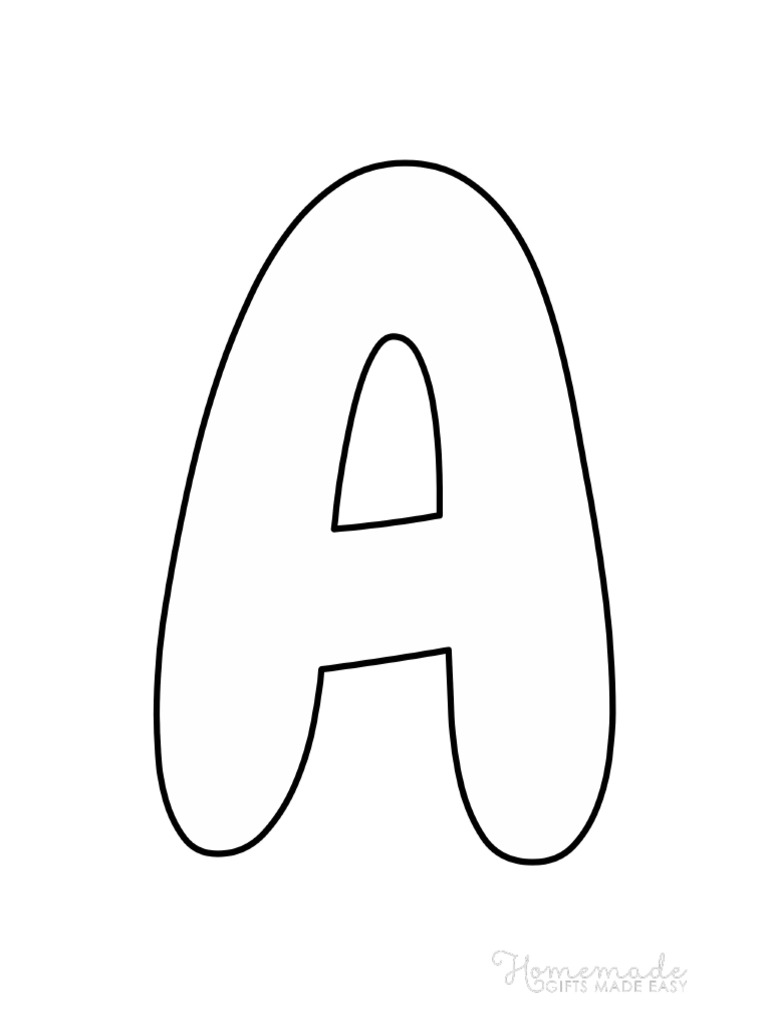 Bubble Letters Rounded Uppercase A | PDF