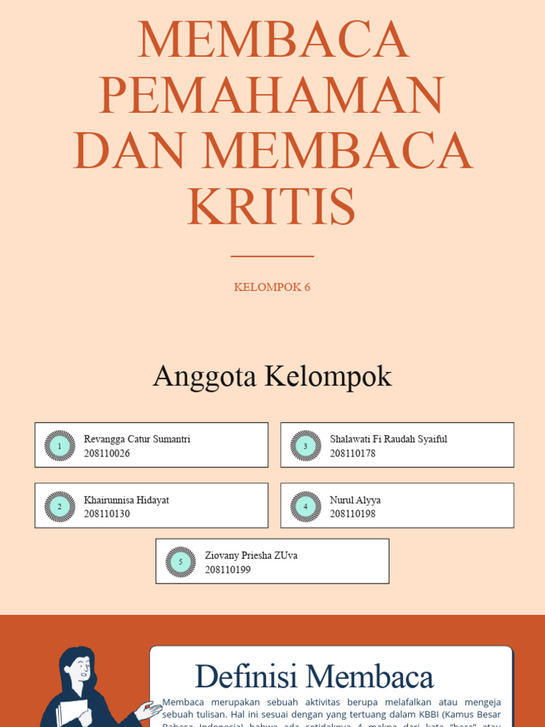 KELOMPOK 6 Membaca Pemahaman Dan Membaca Kritis | PDF