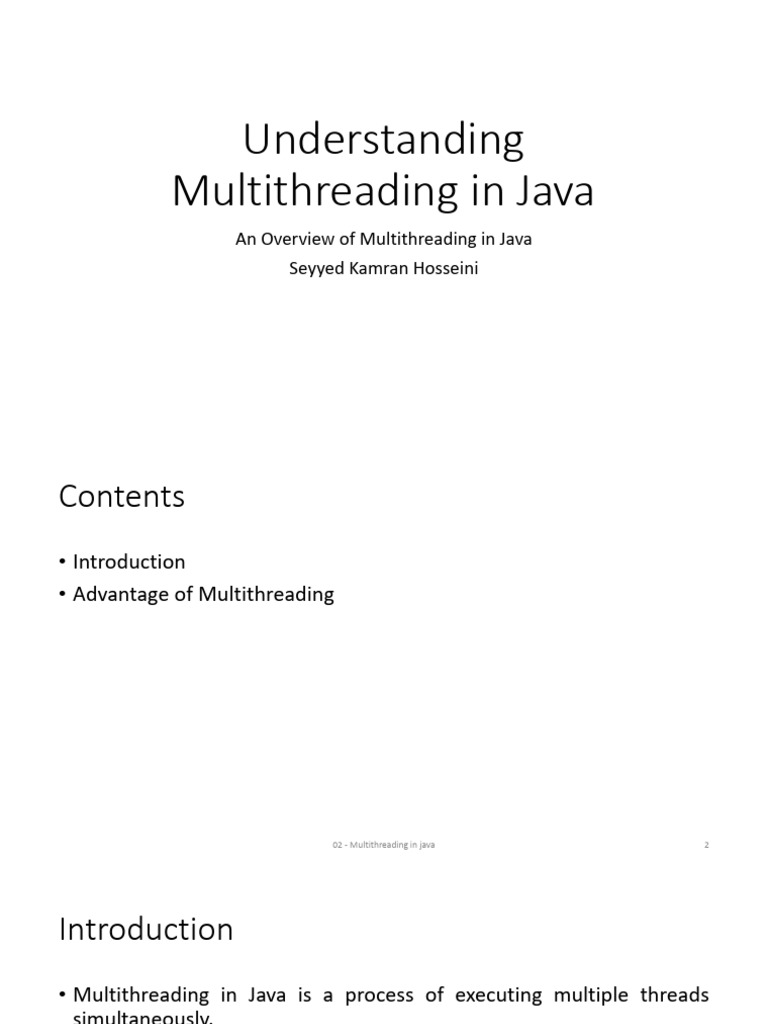 02 - Multithreading in Java - Part 1 | PDF 02 - Multithreading in Java - Part 1 | PDF