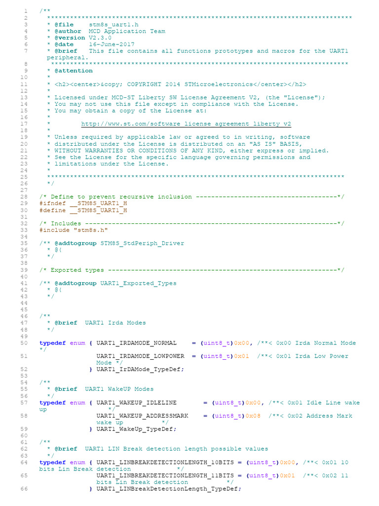 Uart1 H | PDF | License | Computing
