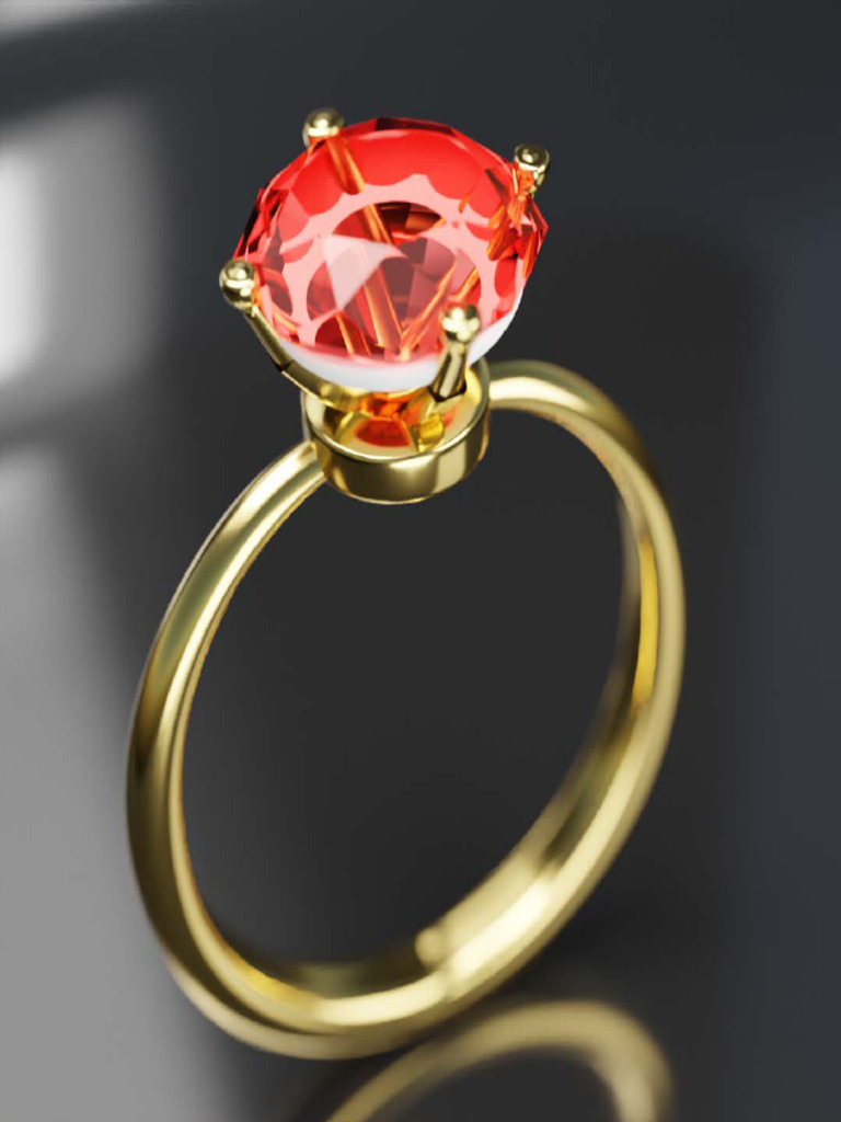 Amerald Red Gem Ring BLNDER MODELING | PDF