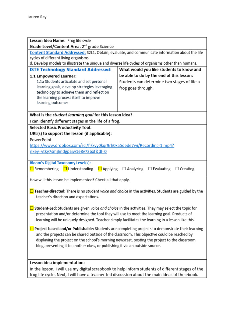 BPT Lesson | PDF | Learning | Project Based Learning