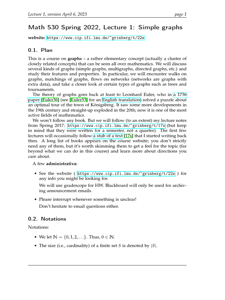 Introduction to Simple Graphs in Math 530 | PDF | Vertex (Graph Theory ...
