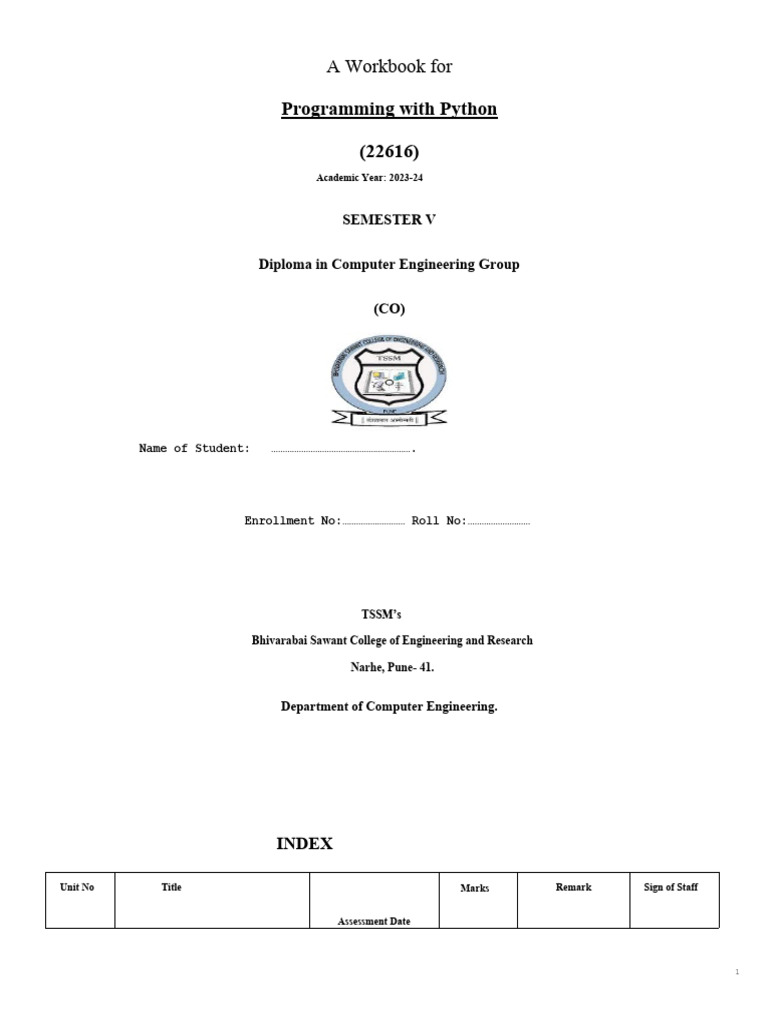 PWP WORKBOOK Only Questions | PDF | Python (Programming Language ...