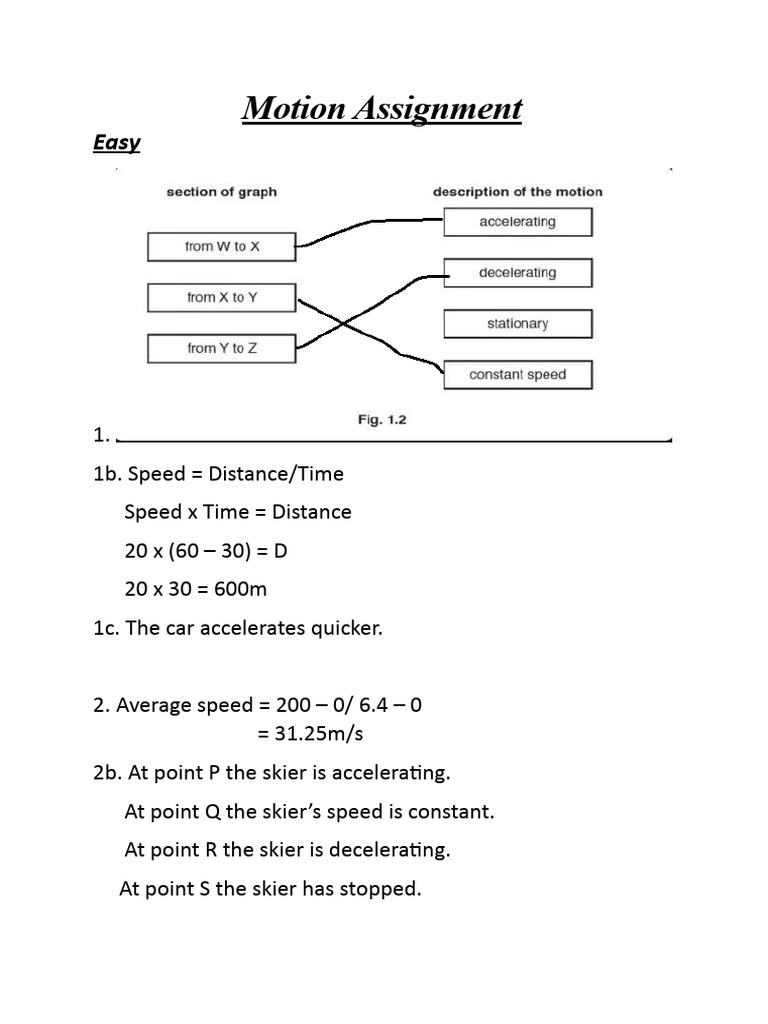 Motion Assignment | PDF